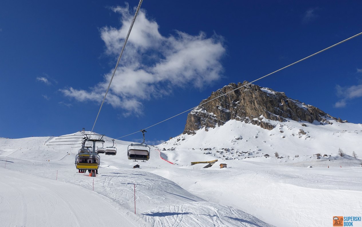 Sciare a Passo Pordoi - Sass Becè tra la Val di Fassa e l'Alto Agordino