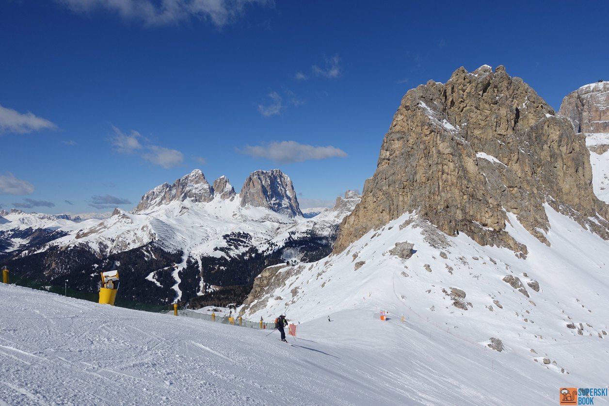 Sciare a Passo Pordoi - Sass Becè tra la Val di Fassa e l'Alto Agordino