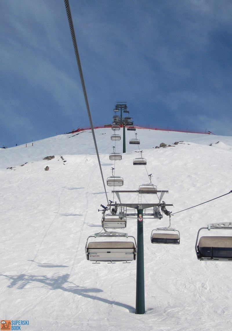 Seggiovia Sass Becè: impianto esaposto Agamatic della Val di Fassa