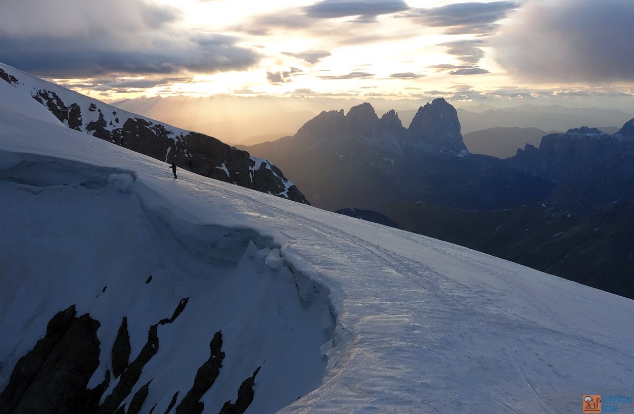 Salita a Punta Rocca (Marmolada) con gli sci da Passo Fedaia: classica ...